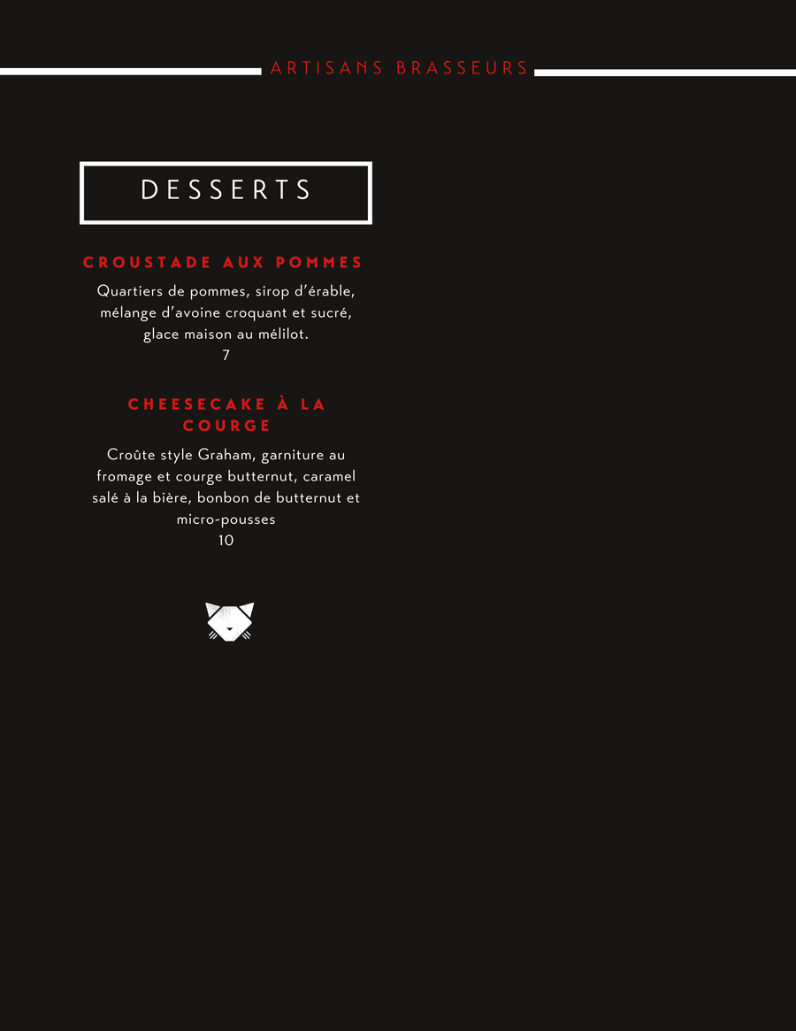 Menu – Noctem Artisans Brasseurs